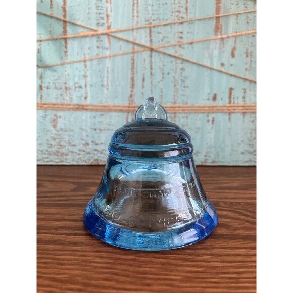 Art | Telephone Pioneers Of American Blue Glass Bell Paperweight ...